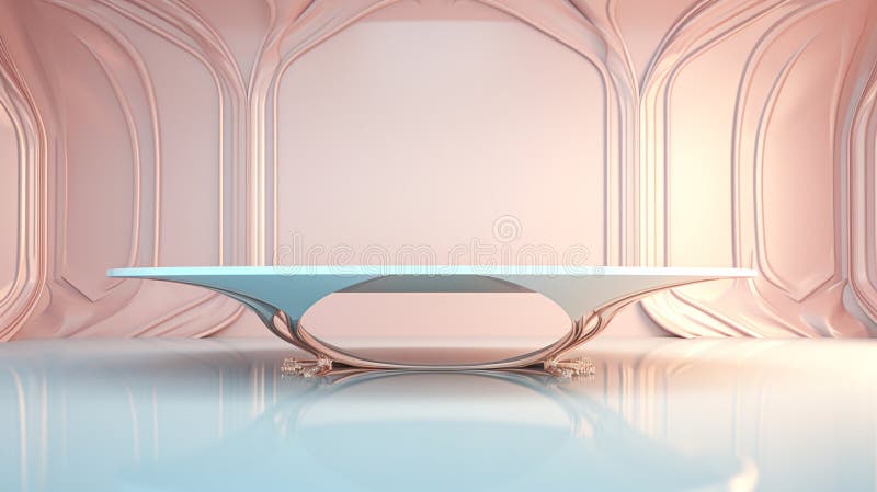 3D Simple Walls and Elegant, Comfortable Tables Interior Background ...