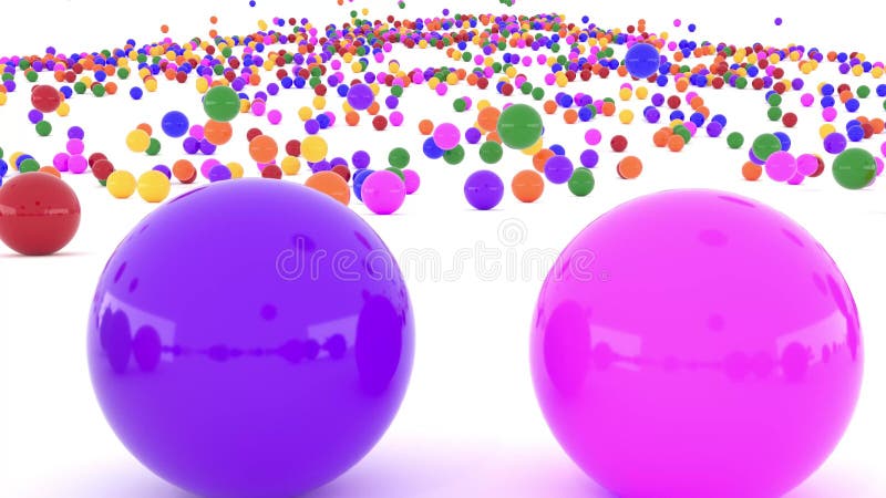 Colorful Balls Rolling Down a Ramp Stock Video - Video of playful ...