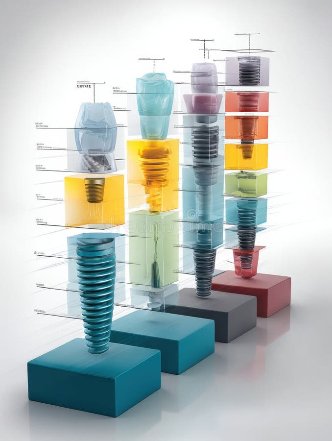 3D Simulation Illustrating Implant Osseointegration Process Over ...