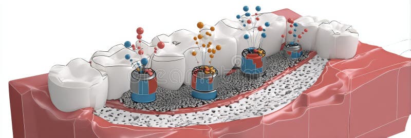 3D Simulation of Implant Osseointegration Process at Various Time Steps ...