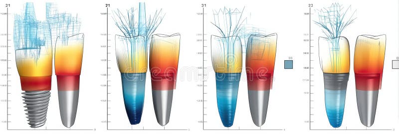 3D Simulation of Implant Osseointegration Showing Dynamic Changes Over ...