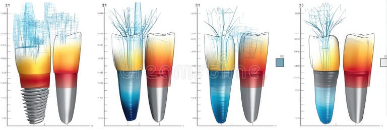 3D Simulation of Implant Osseointegration Showing Dynamic Changes Over ...
