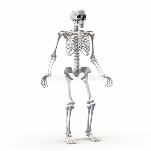 3d Skeleton on White Background: High Resolution, Depth of Field ...
