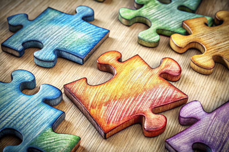 3D Sketch Puzzle Pieces Visualizing Problem Solving Creativity and ... 3D Sketch Puzzle Pieces Visualizing Problem Solving Creativity and ...