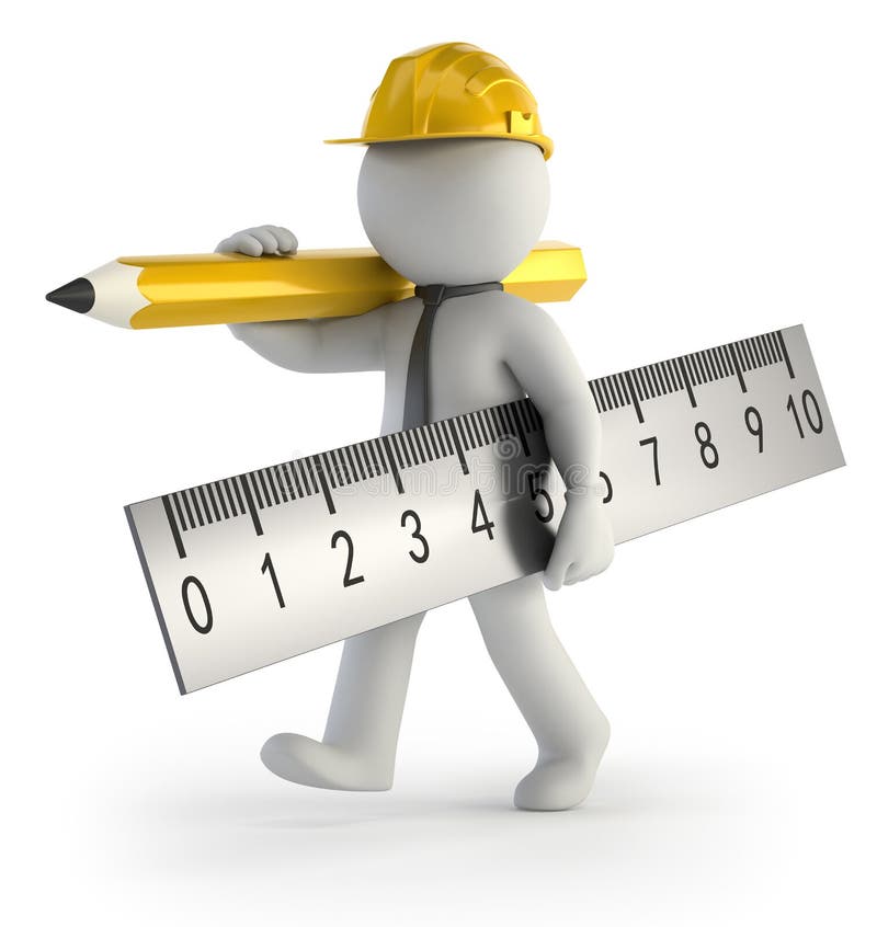 3d small people - Builder stock illustration. Illustration of person ...