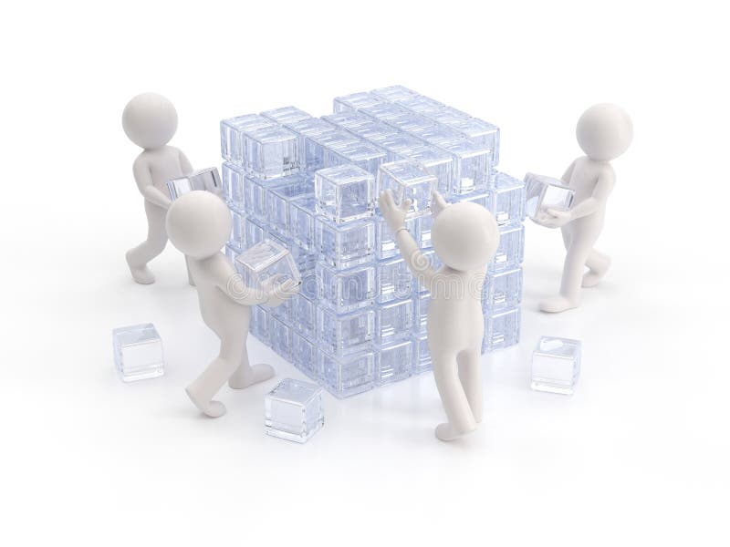 3d Small People - Concept of Creating Stock Illustration - Illustration ...