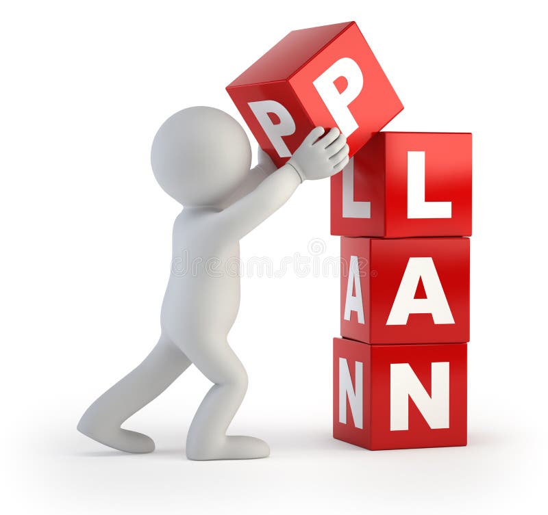 3d small people - Cubes stock illustration. Illustration of agreement ...