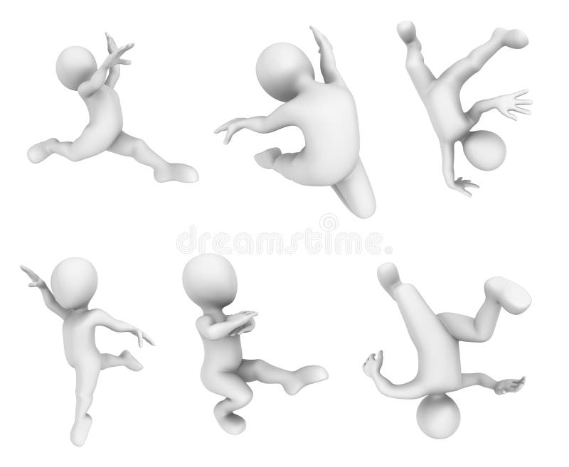 3d Small People with Tools. Stock Illustration - Illustration of worker ...