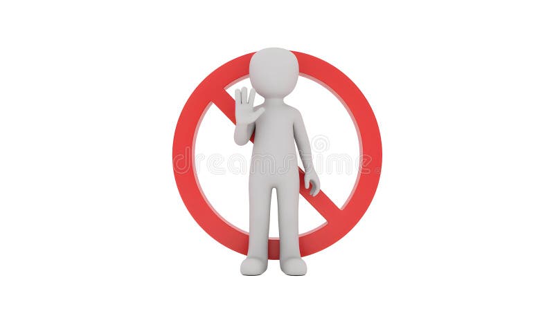 3d Small People Stop Sign Stock Illustrations – 193 3d Small People ...