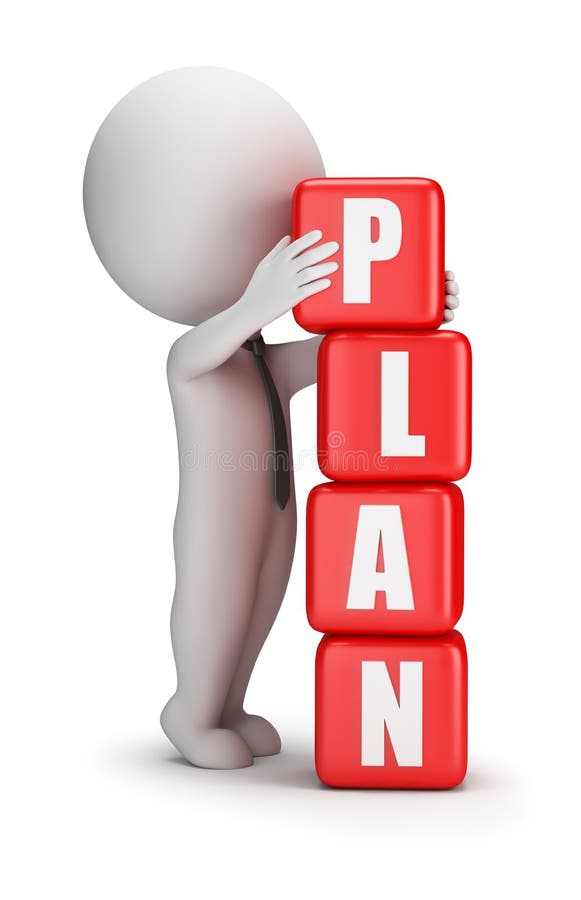 3d small people - plan stock illustration. Illustration of little ...