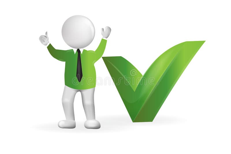 3d Small People - Positive Symbol Stock Vector - Illustration of friend ...