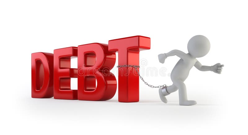 People on debt stock vector. Illustration of bank, bomb - 64946098