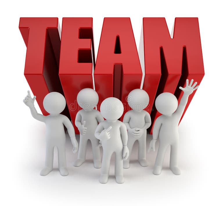 3d Small People - Reliable Team Stock Illustration - Illustration of ...