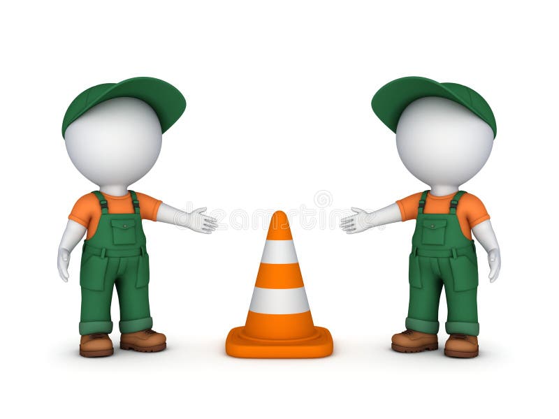 3d Small People Traffic Cone Stock Illustrations – 39 3d Small People ...