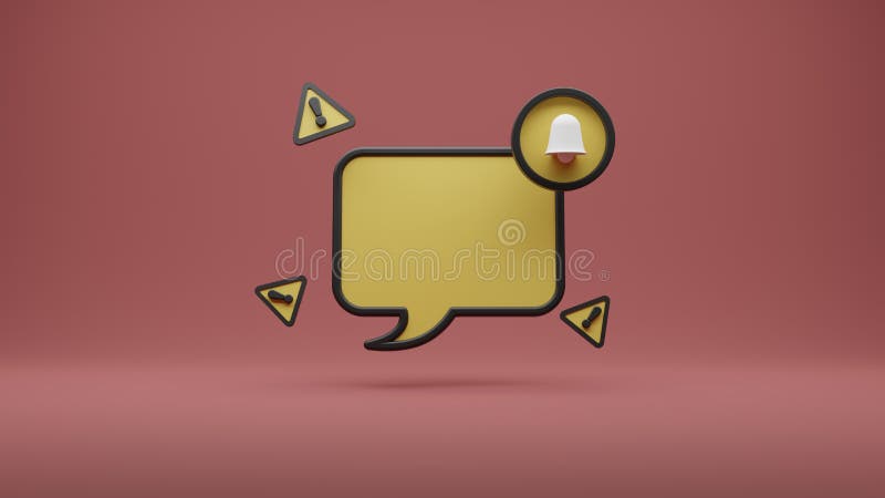 3d Smart Notification Status Design, 3D Speech Bubble Messages Stock ...