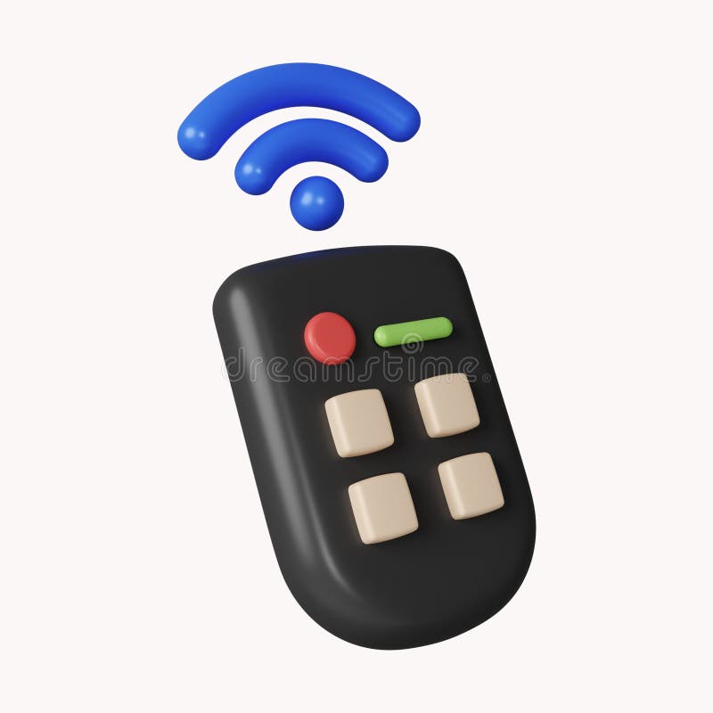 3d Smart Remote Control System. Internet of Things Concept with ...