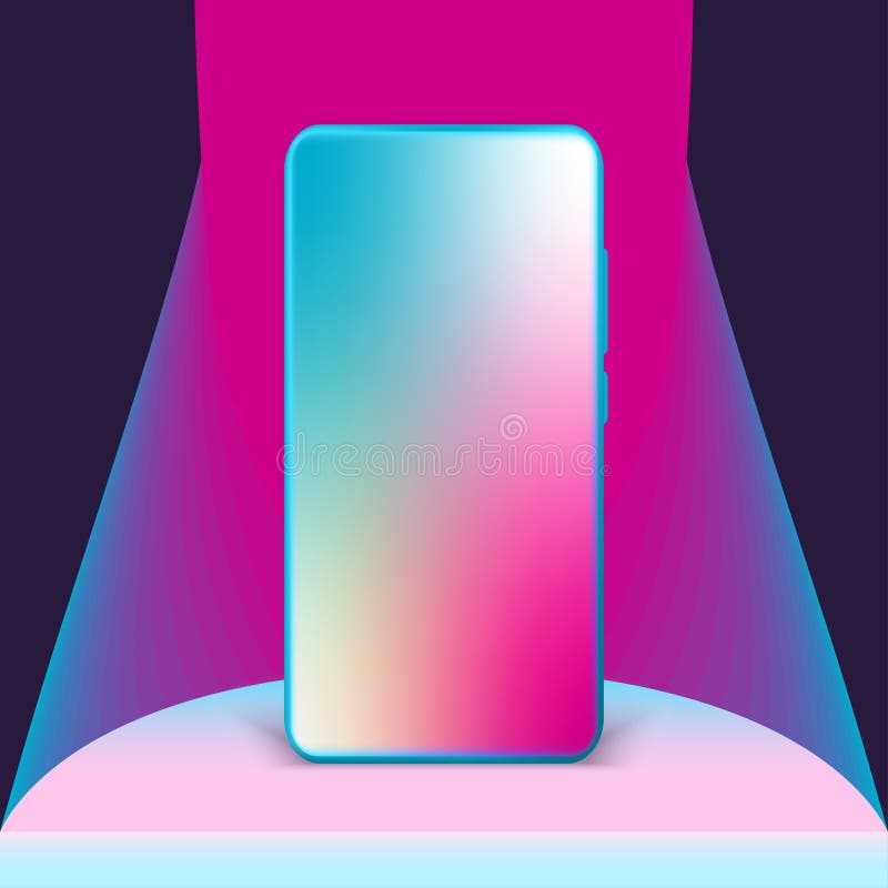 3d Smartphone with Empty Screen for Mockup Mobile Concept. Showcase ...