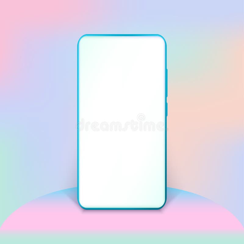 3d Smartphone with Empty Screen for Mockup Mobile Concept. Showcase ...