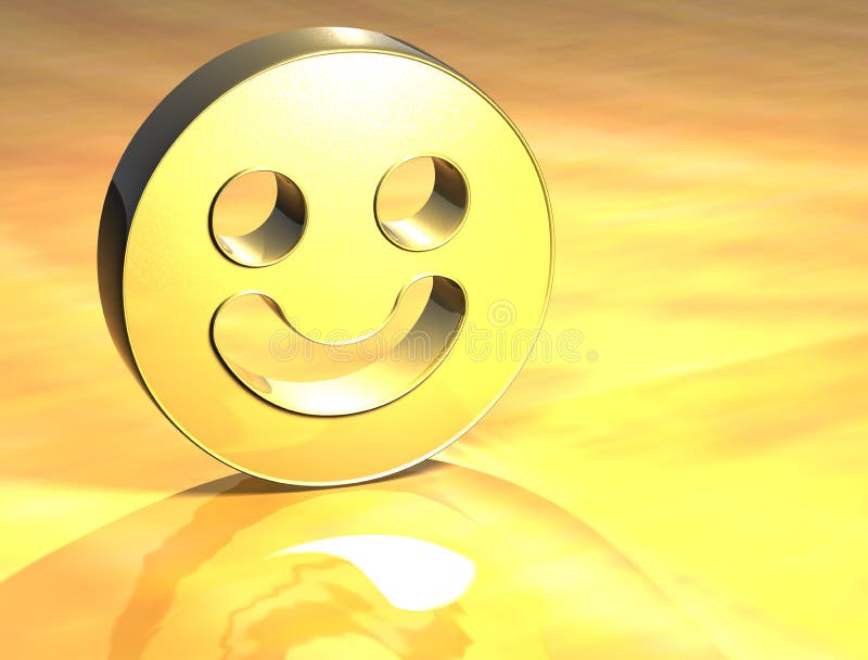 Gold Smile Creative Symbol Concept. Smiley Star, Kindness Emoji, Happy ...