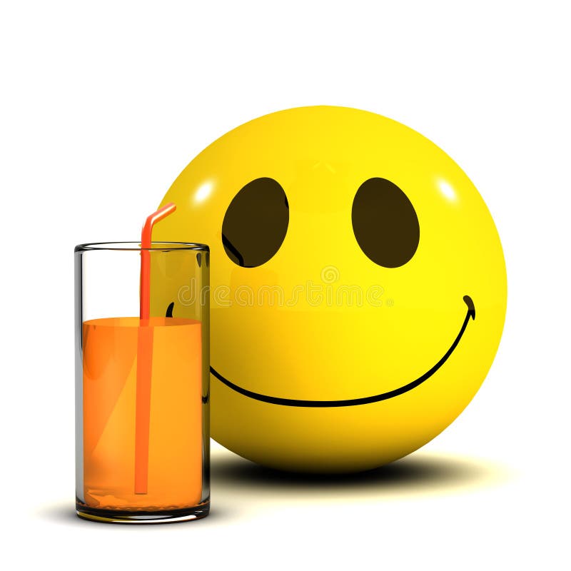 3d Smiley drinks stock illustration. Illustration of drink - 44789927