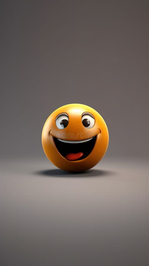 3d Smiley Face. 3D Emoji Icon Stock Illustration - Illustration of ...