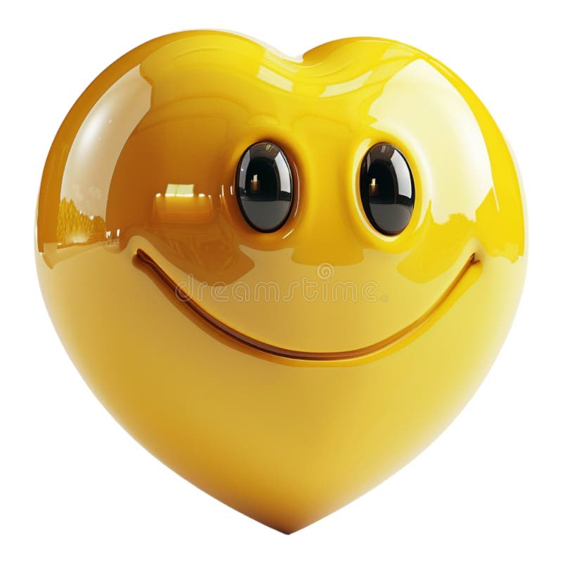 3D Smiley Heart for Valentine on Transparent Background - Ai Generated ...