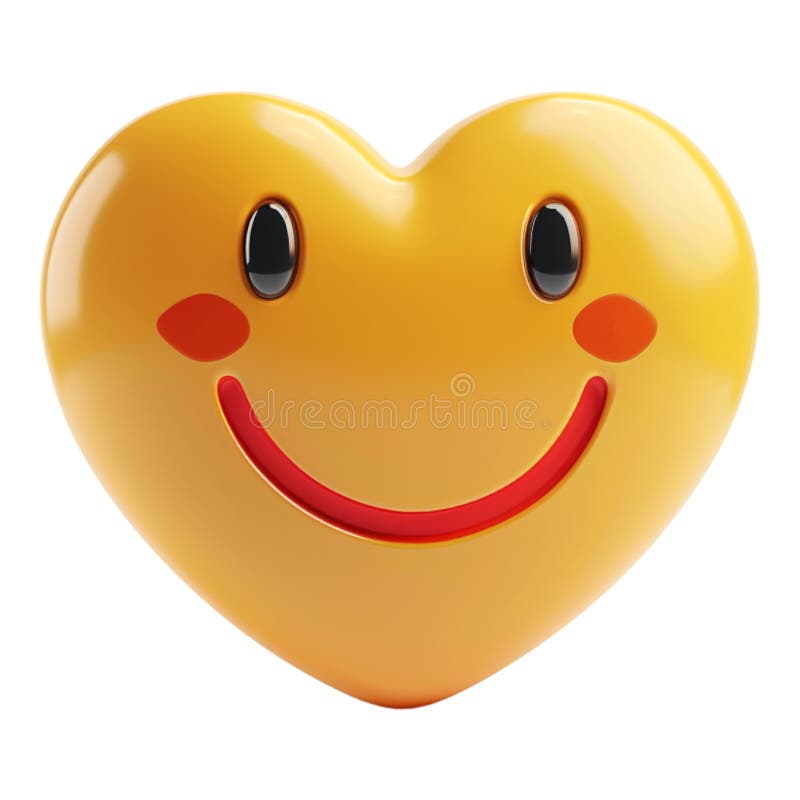 3D Smiley Heart for Valentine on Transparent Background - Ai Generated ...