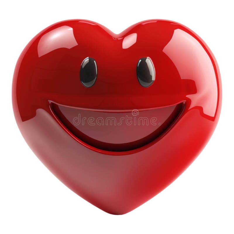 3D Smiley Heart for Valentine on Transparent Background - Ai Generated ...