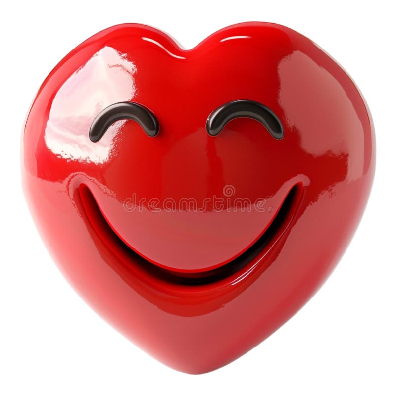 3D Smiley Heart for Valentine on Transparent Background - Ai Generated ...
