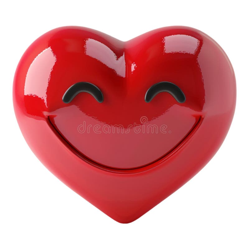 3D Smiley Heart for Valentine on Transparent Background - Ai Generated ...