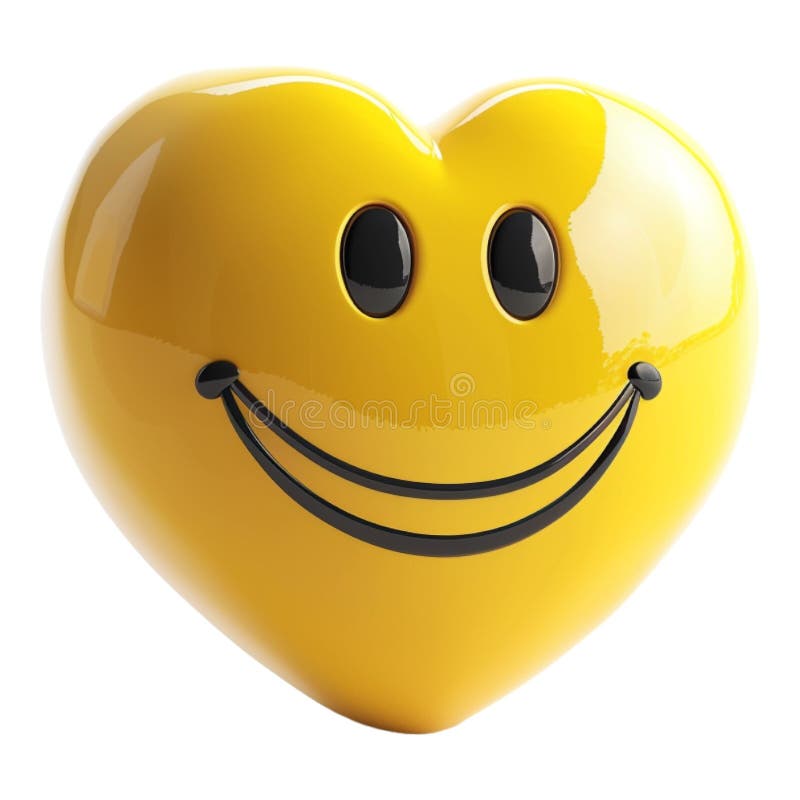 3D Smiley Heart for Valentine on Transparent Background - Ai Generated ...