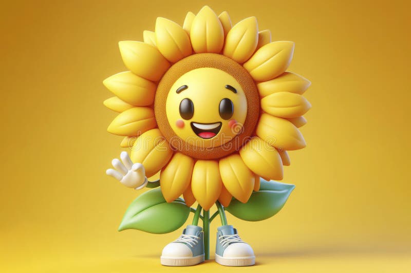 Sunflower Character Stock Illustrations – 3,800 Sunflower Character ...