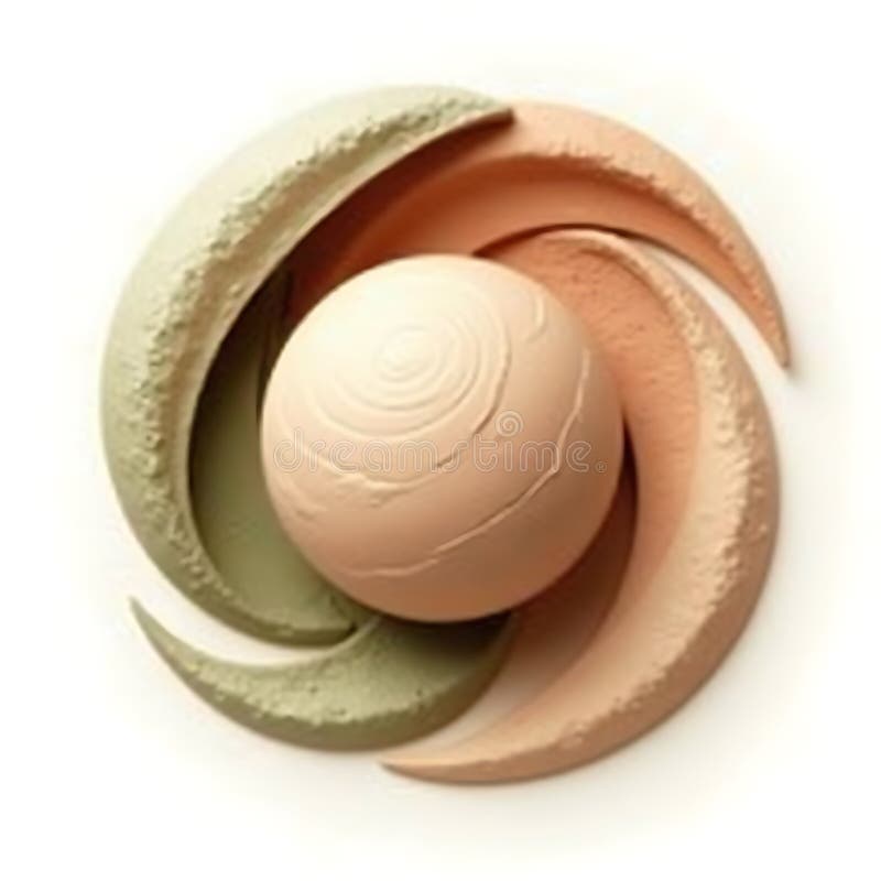 3D Smooth Clay Sphere in Earthy Tone Stock Illustration - Illustration ...