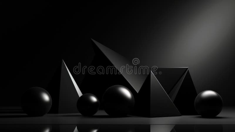 3d Smooth Different Matte Shapes. Abstract Geometric Background with ...