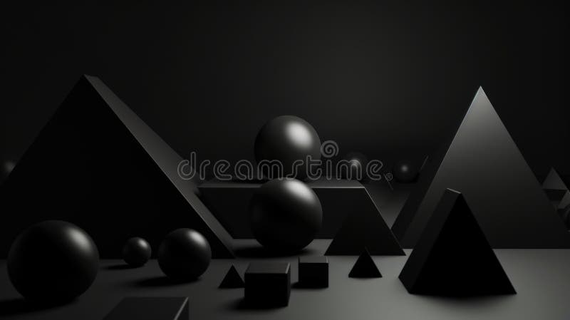 3d Smooth Different Matte Shapes. Abstract Geometric Background with ...