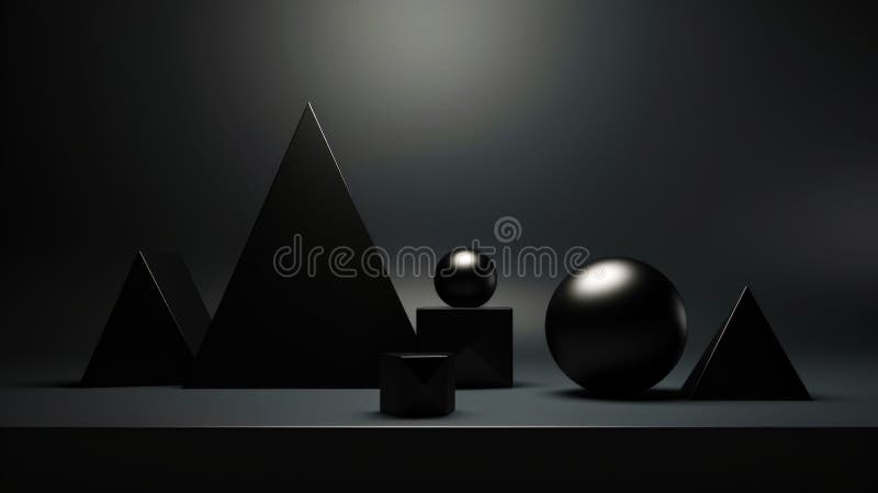 3d Smooth Different Matte Shapes. Abstract Geometric Background with ...