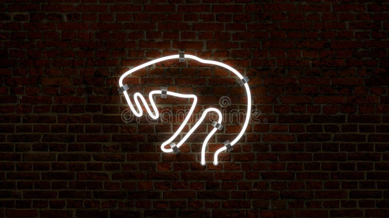 3D Snake Shaped Neon Lamp Light Stock Illustration - Illustration of ...