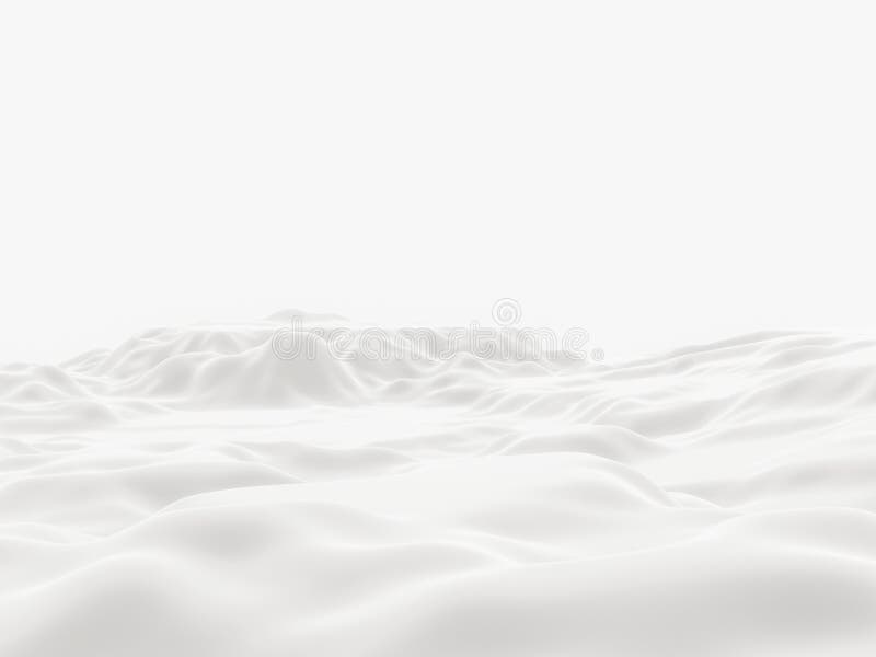 3D Snow Mountain. White Terrain. Cold Environment Stock Illustration ...