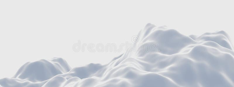 3D Snow Mountain. White Terrain. Cold Environment Stock Illustration ...