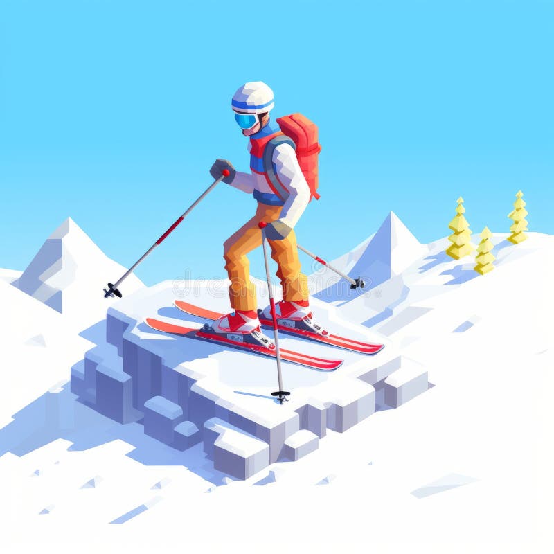 3d Snowboarding: a Ski App with Detailed Character Design Stock ...
