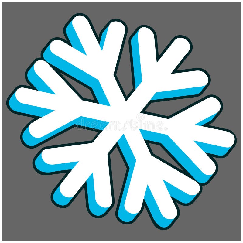 3D Snowflake stock vector. Illustration of vector, element - 53401205