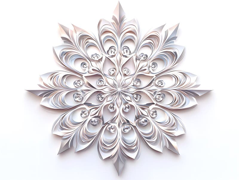 3D Snowflake Character Designed for Smooth Animation. Stock ...