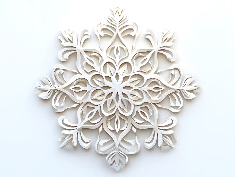 3D Snowflake Character Designed for Smooth Animation. Stock ...