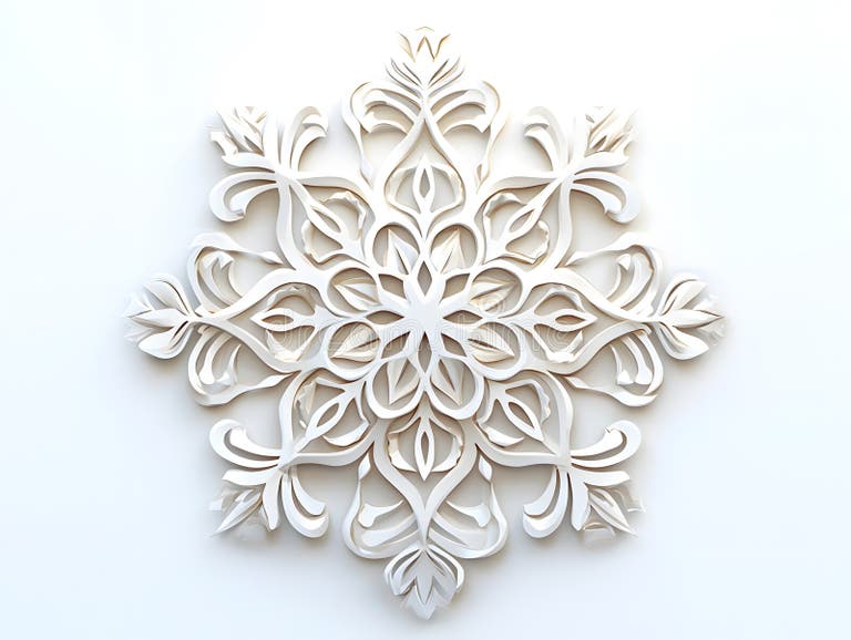 3D Snowflake Character Designed for Smooth Animation. Stock ...