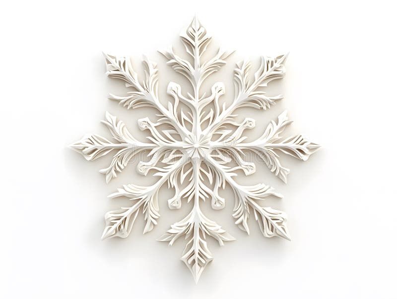 3D Snowflake Character Designed for Smooth Animation. Stock ...