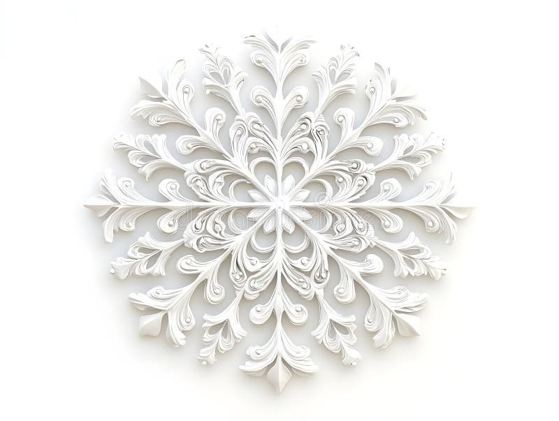 3D Snowflake Character Designed for Smooth Animation. Stock ...
