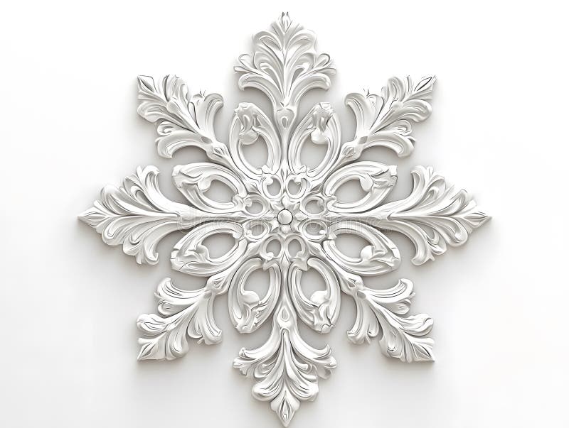 3D Snowflake Character Designed for Smooth Animation. Stock ...