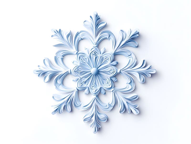 3D Snowflake Character Designed for Smooth Animation. Stock ...