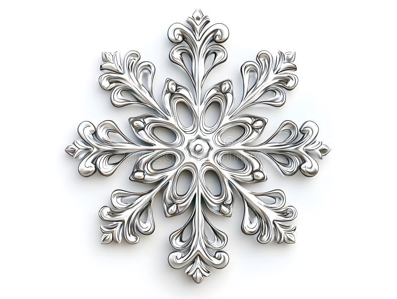 3D Snowflake Character Designed for Smooth Animation. Stock ...