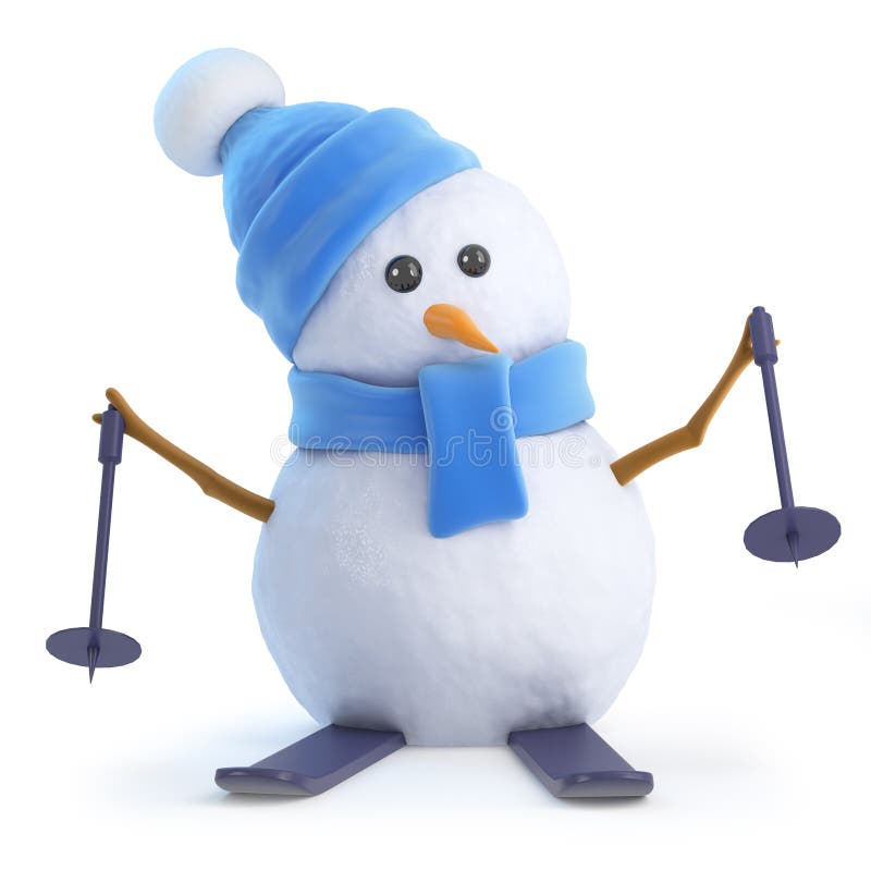 3d Devil snowman stock illustration. Illustration of winter - 41587304